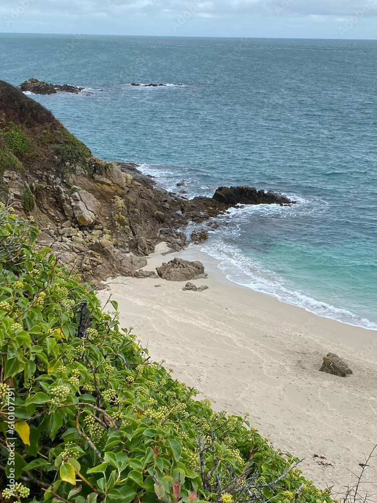 Herm Island, Channel Island in Bailiwick of Guernsey. Car free island ...