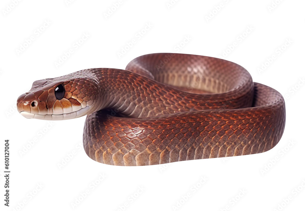 Indian snake on transparent background. Generative AI. Stock ...