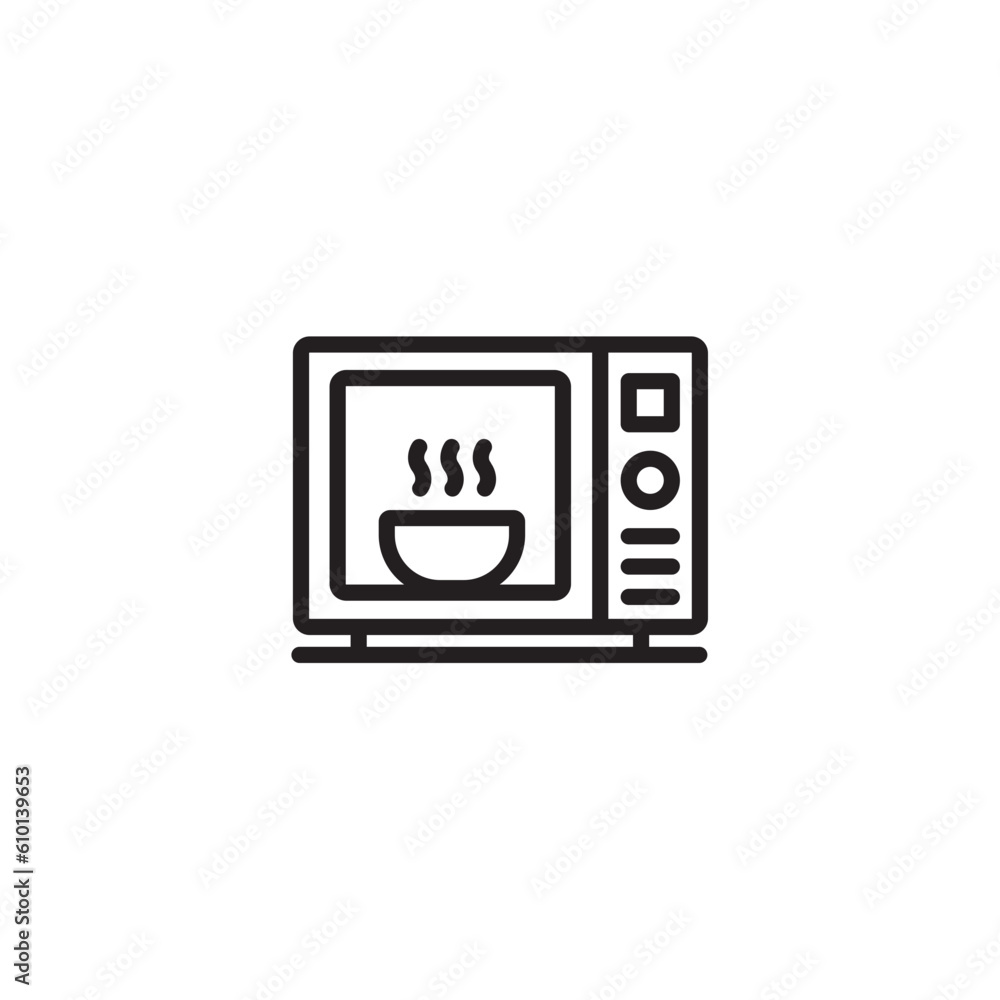 microwave icon microwave oven logo for app web logo banner button icon ...