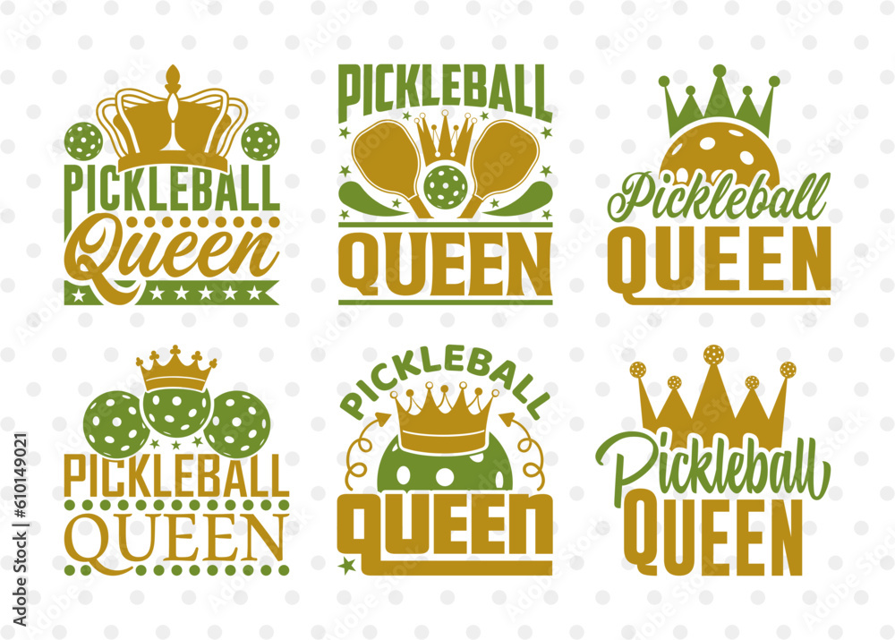 Pickleball Queen SVG Bundle, Pickleball Svg, Sports Svg, Pickleball ...