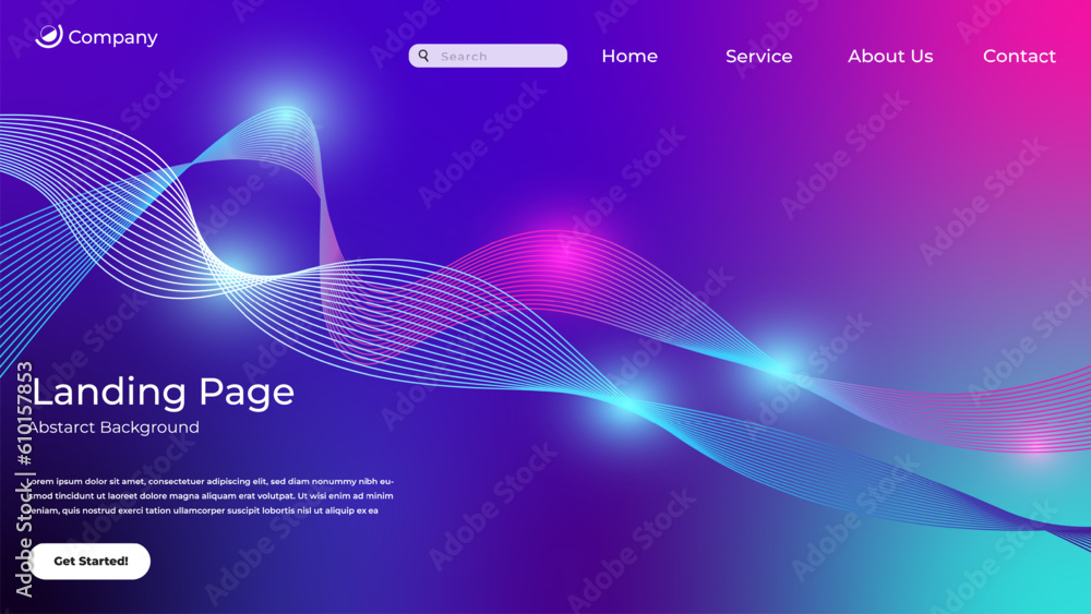 Abstract background modern design. Landing Page. Template for websites ...
