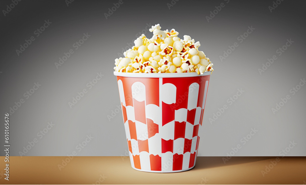popcorn in a bucket, popcorn bucket transparent background Stock ...
