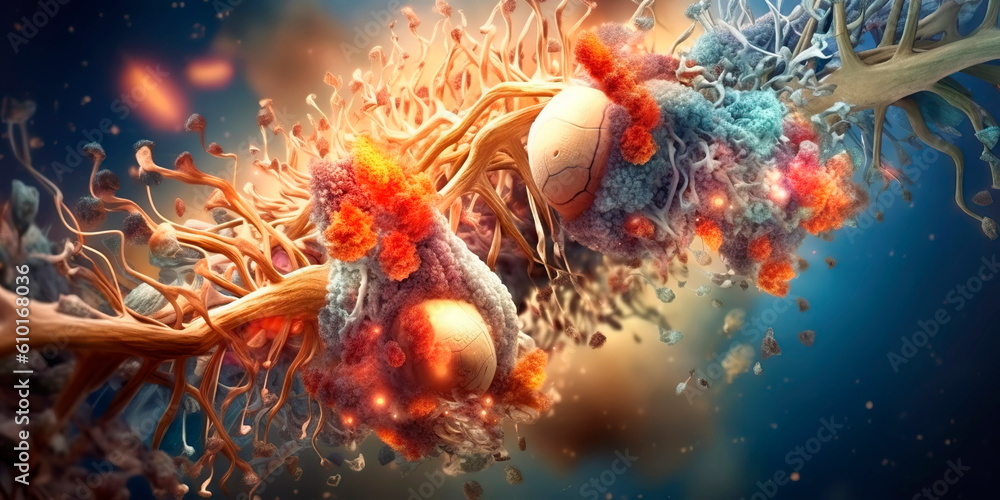 showing the effects of radiation on a cellular level, including DNA ...