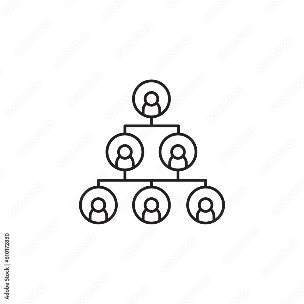 organization chart icon manager, teamwork, company, social, diagram for ...