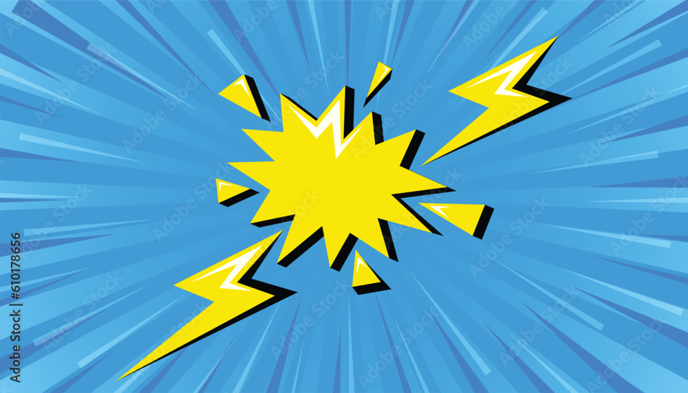 comic book design. Superhero Comic abstract blue background with ...