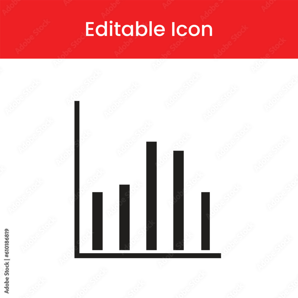 Vertical bar graph icon, Vertical bar graph outline icon, Vertical bar ...