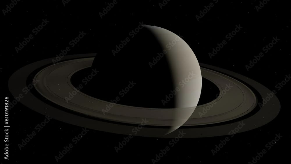 Animation Saturn 3D and its rings, Solar System, Solar System Planets ...