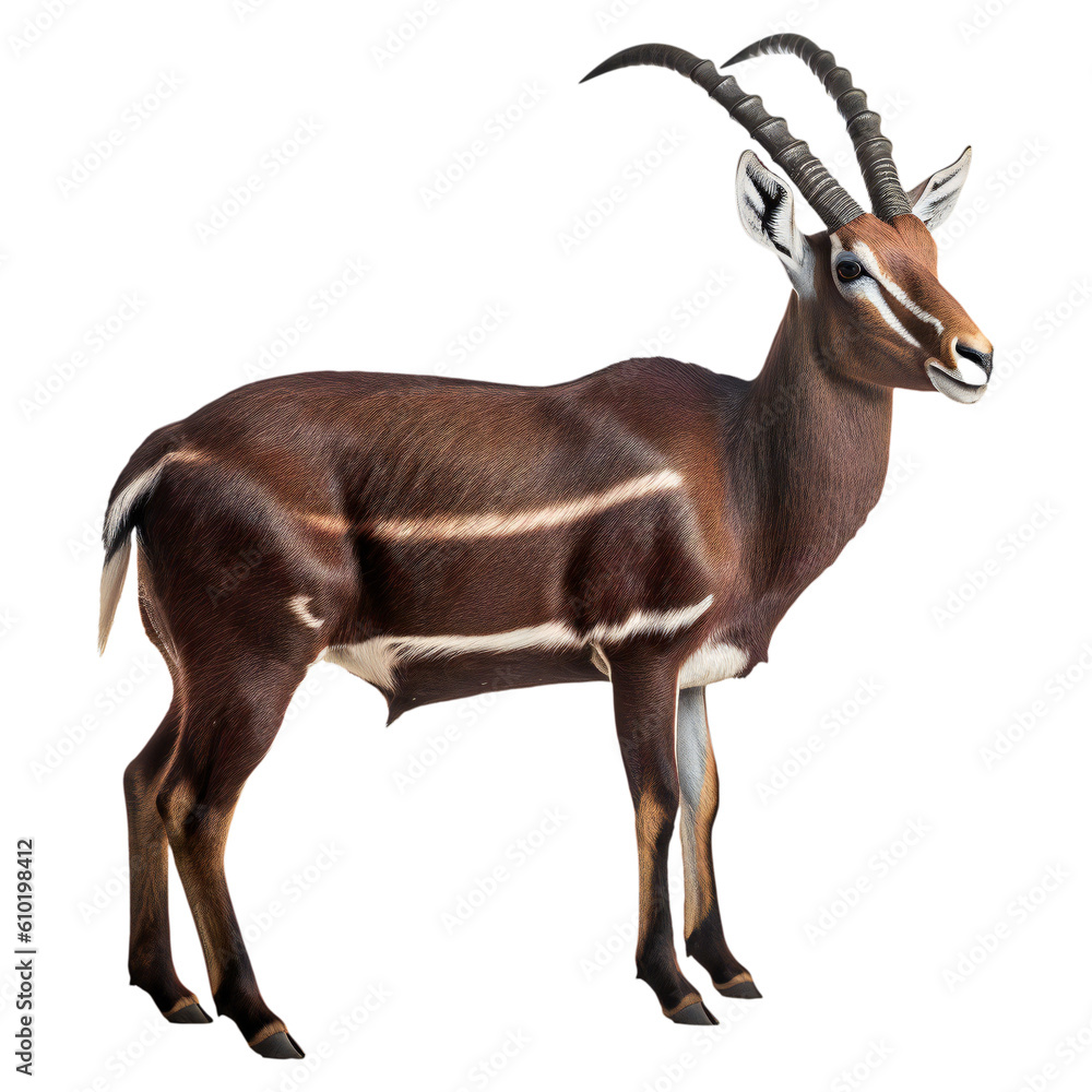 Saola standing in full body isolated. AI Generated Stock Illustration ...