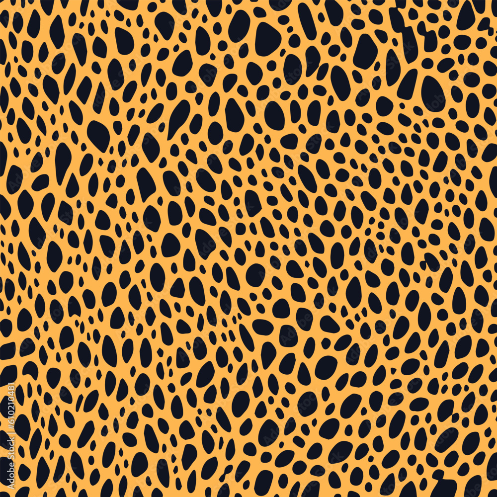 Leopard skin pattern with a mix of orange and black colors. Animal skin ...