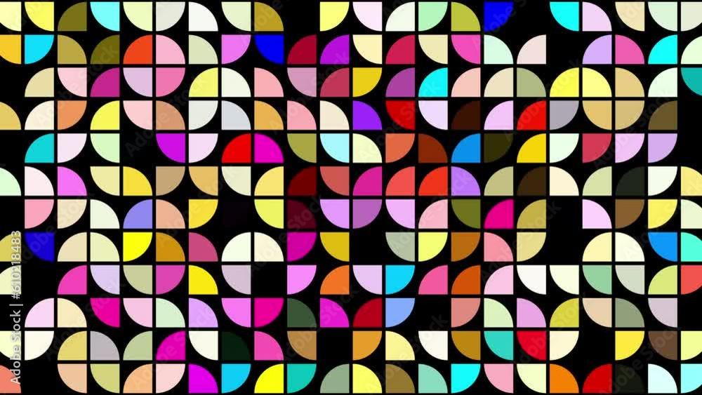 2D simple animation of quarter circle pattern with opacity and rotation ...