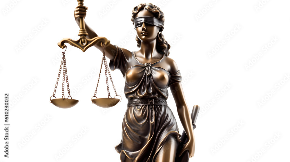 Lady Justice Blindfolded with Scales - Symbol of Fairness on ...