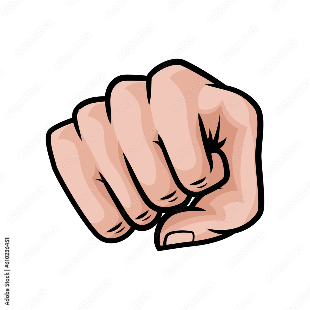 forward punch fist vector isolated Stock Vector | Adobe Stock