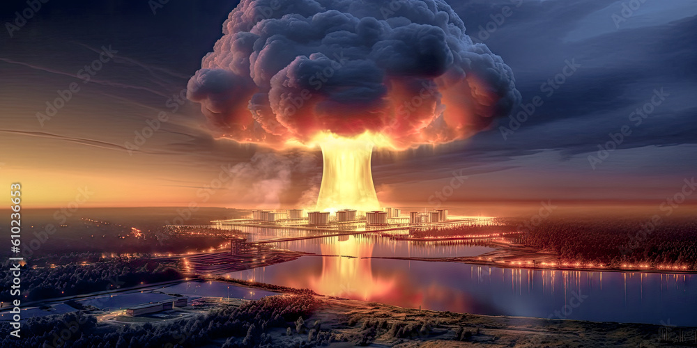Fictional Illustration of a Nuclear Explosion Wallpaper Background ...