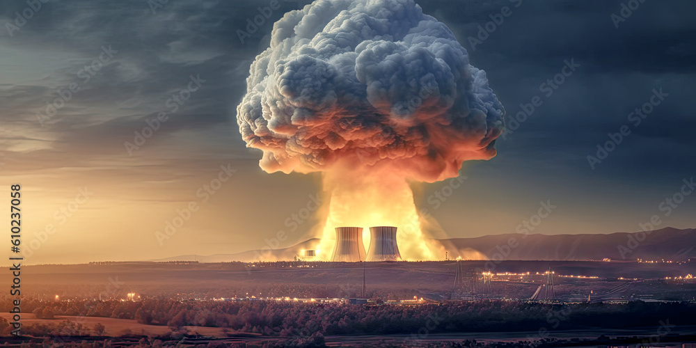 Fictional Illustration of a Nuclear Explosion Wallpaper Background ...