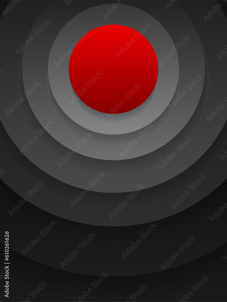 Stockvector Concentric circles with shadows. Abstract dark background ...