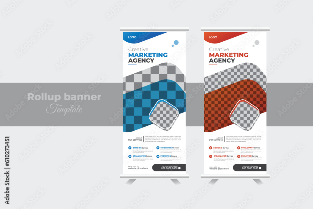Business Roll Up Banner. corporate Roll up background for Presentation ...