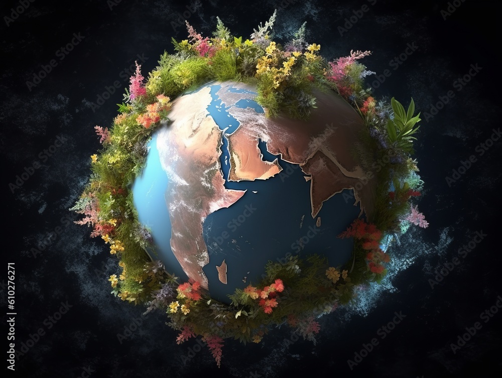 Earth after human extinction. Beautiful illustration picture ...