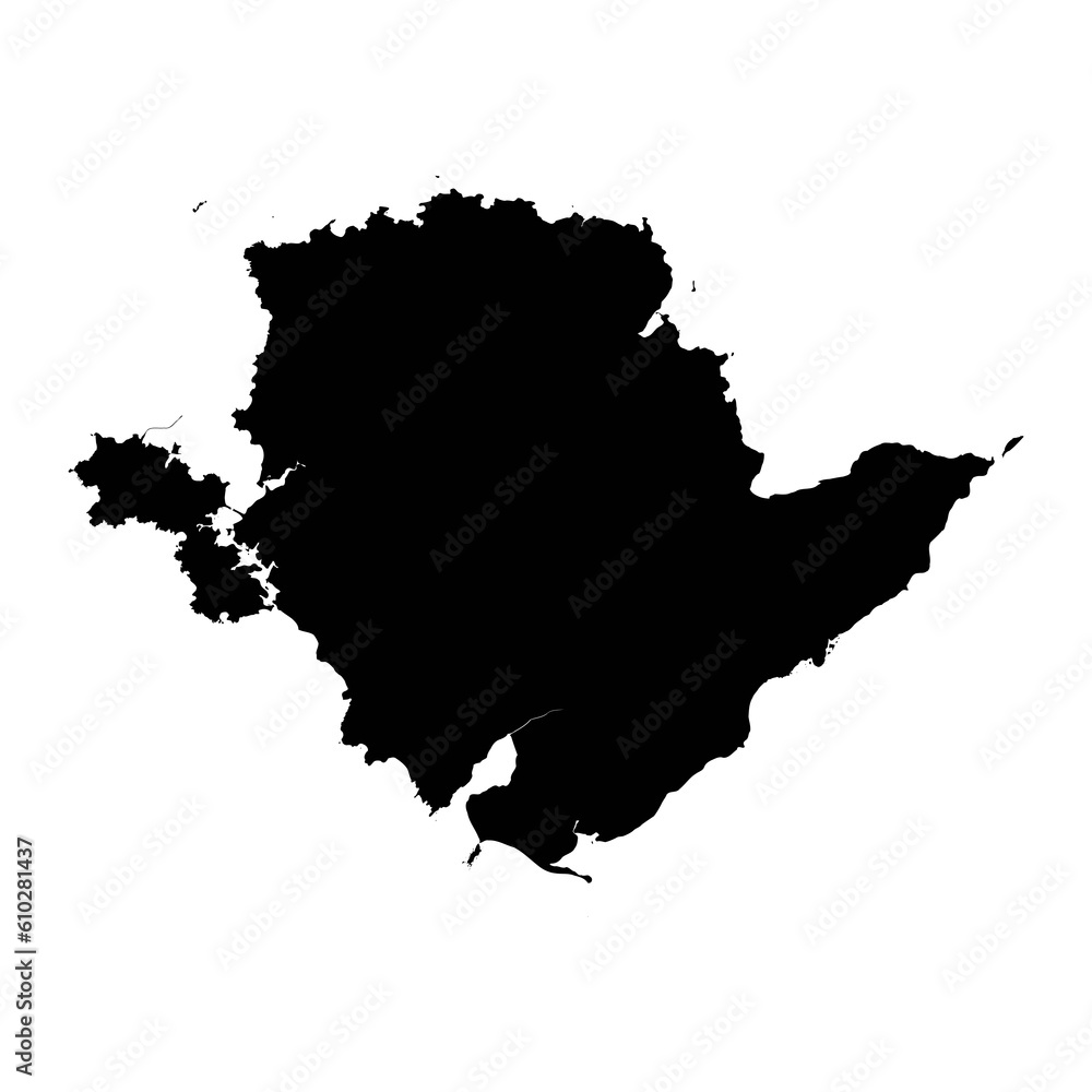 Anglesey map, district of Wales. Vector illustration. Stock ...