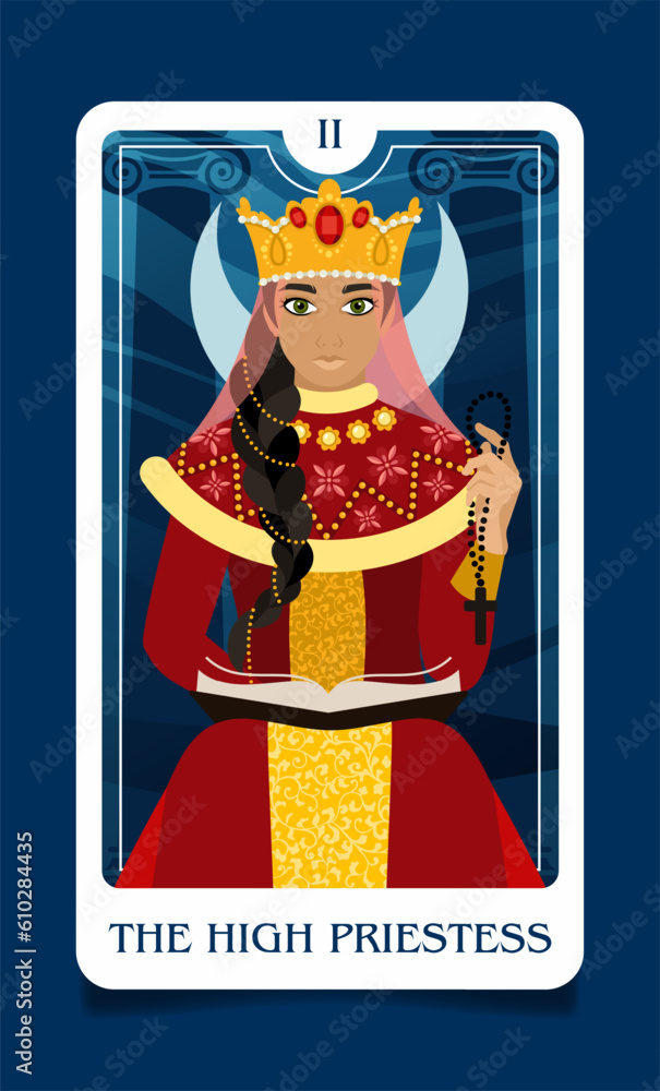 The card of the senior arcana is a The High Priestess. Occult esoteric ...