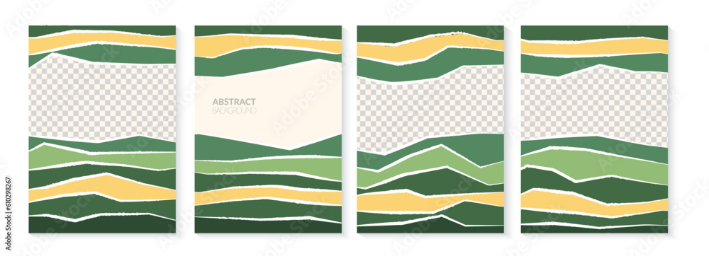 Agriculture farm green poster design. Organic abstract field vector ...