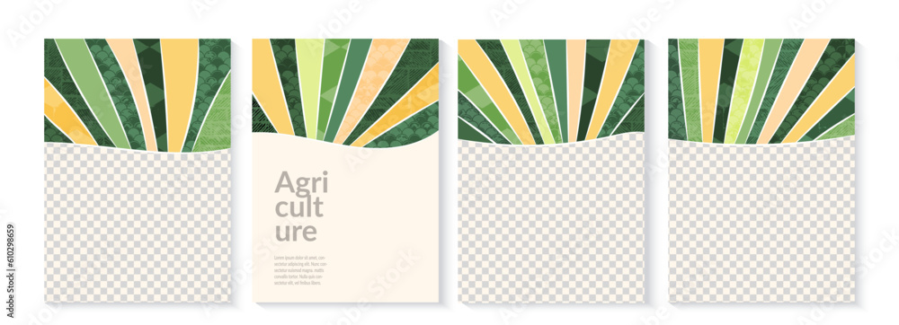 Abstract eco green agricultural vector background. Farm field template ...