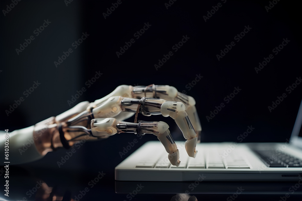 High tech prosthetic hand artificial limb advertising of bionic ...