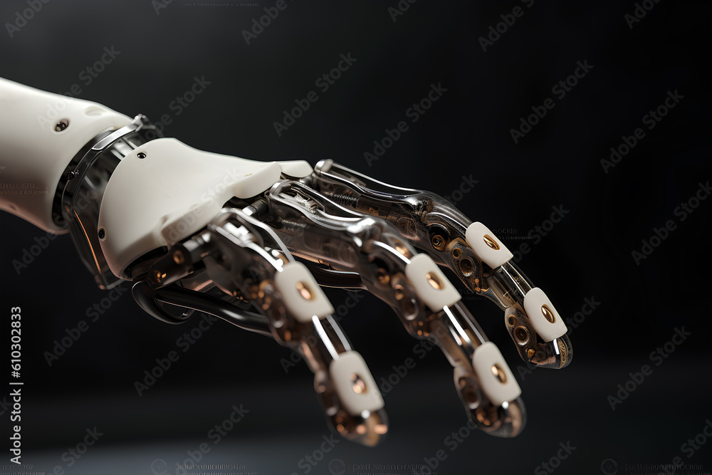High tech prosthetic hand artificial limb advertising of bionic ...