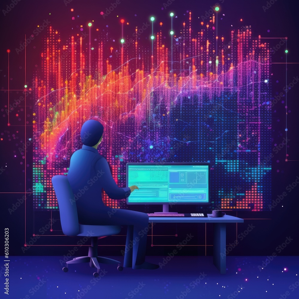 Big data analysis with AI technology for business analytics. Insights ...