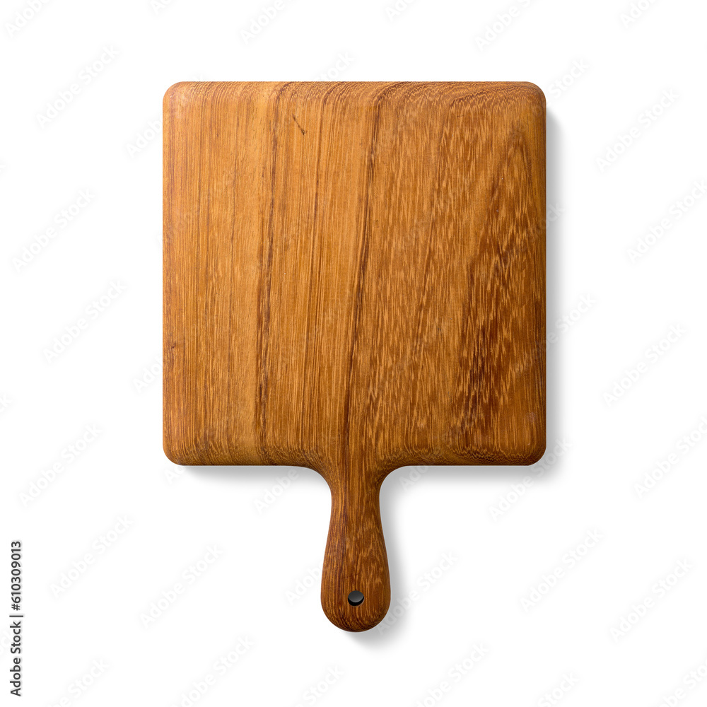 Wooden cutting board or chopping board isolated on a transparent ...