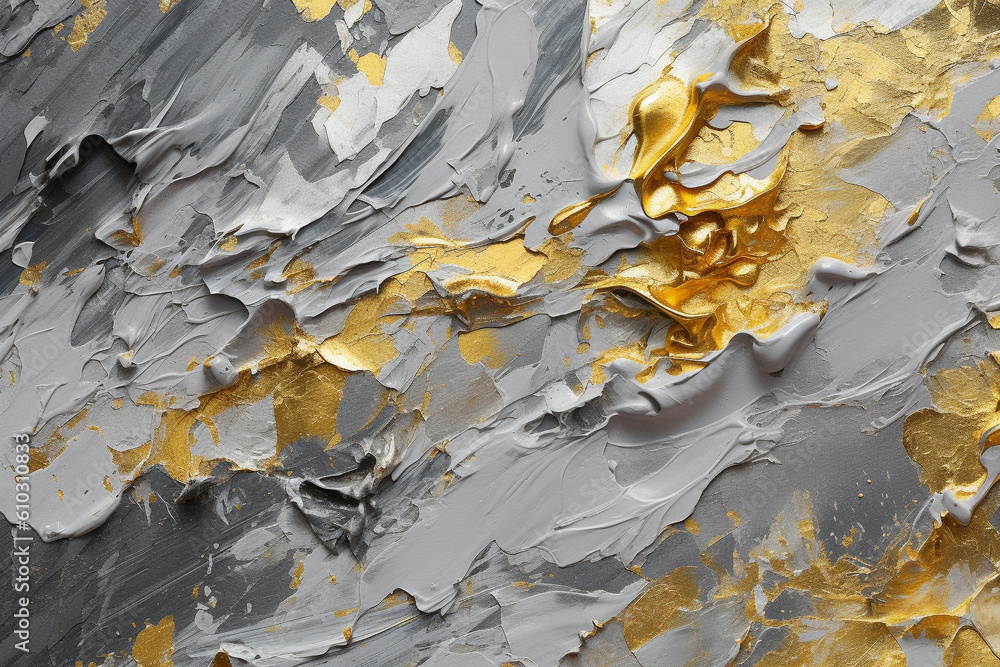 Molten gold and silver blend together in a harmonious dance of ...