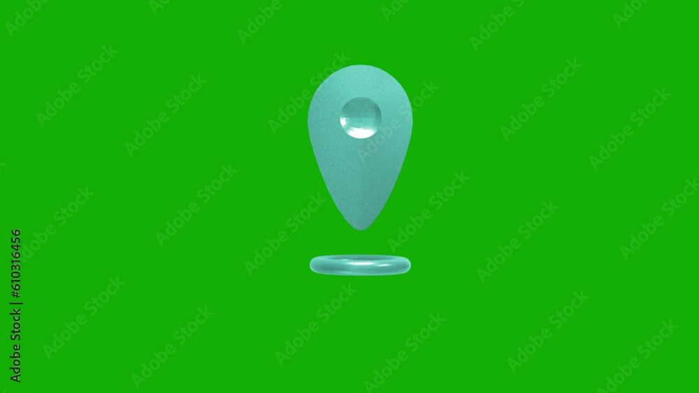 3D Location Pinpointer on Map animated cartoon on Green screen ...