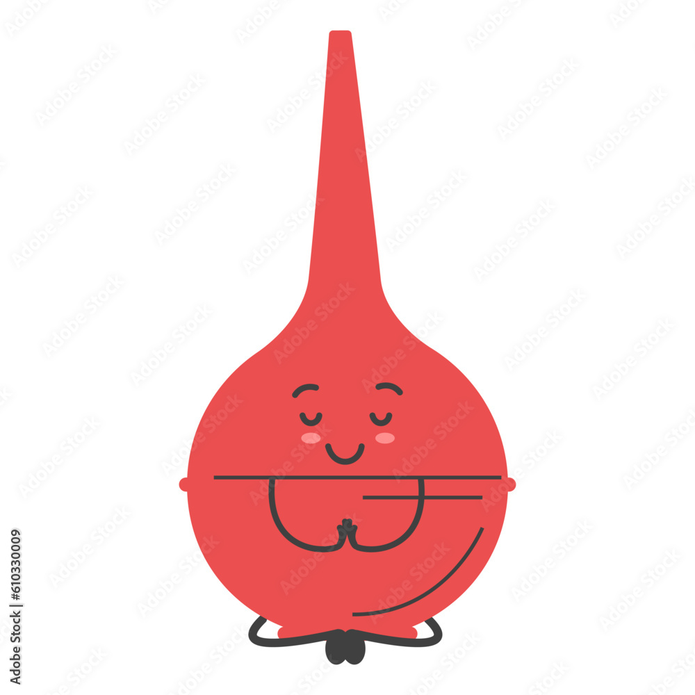 Enema Character Vector Isolated Illustration Of Cute Red Enema In