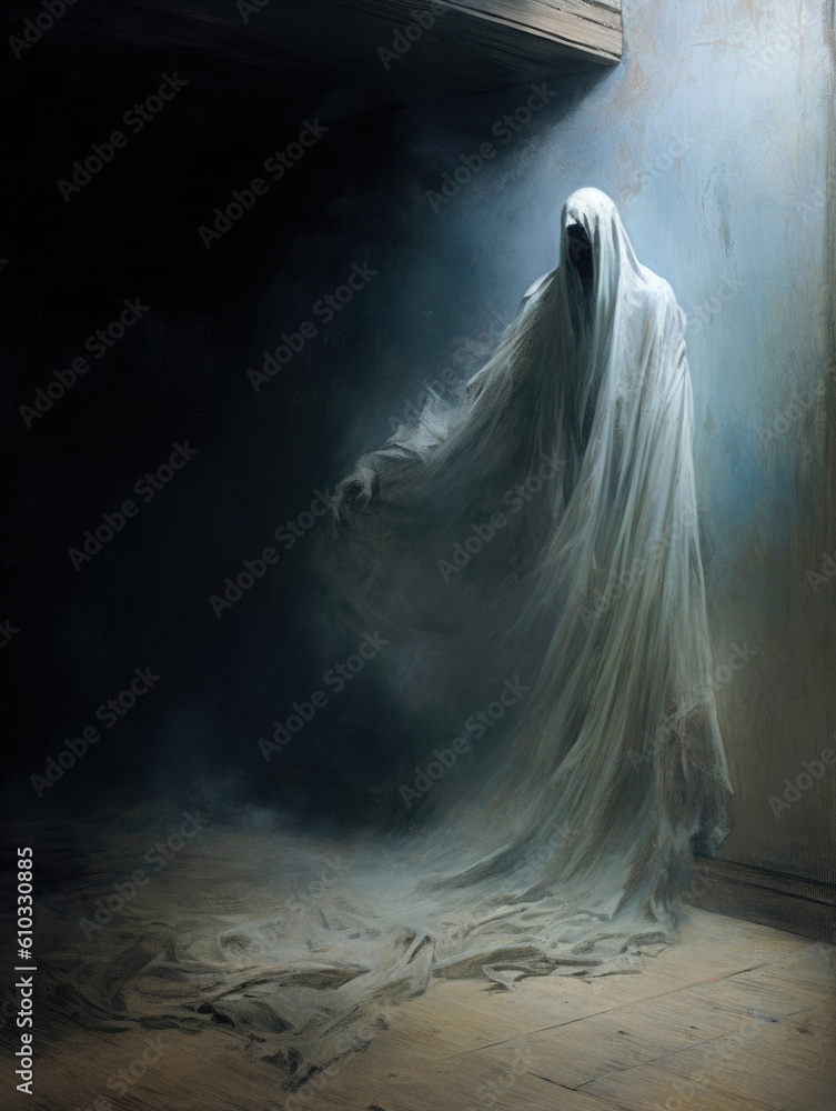 From the darkest corner of a dusty room a wretched figure of a wraith ...