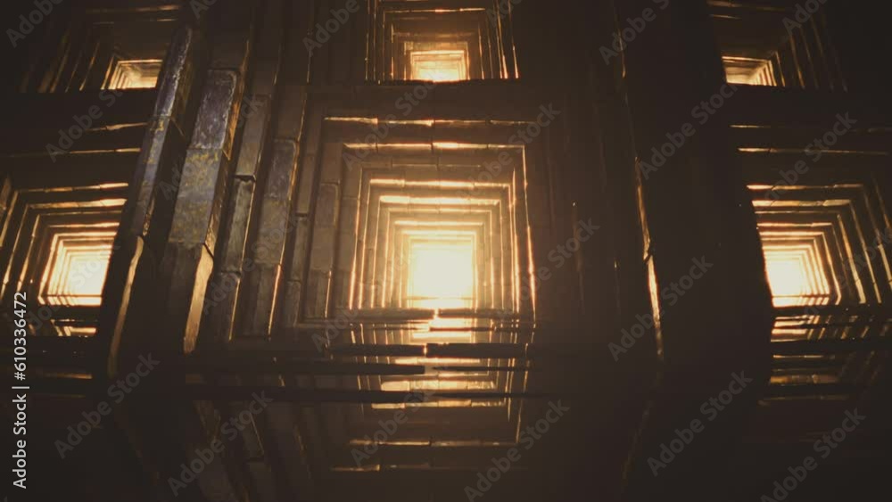 Multiverse. Multidimensional glowing portal. Ancient gateway. A ...