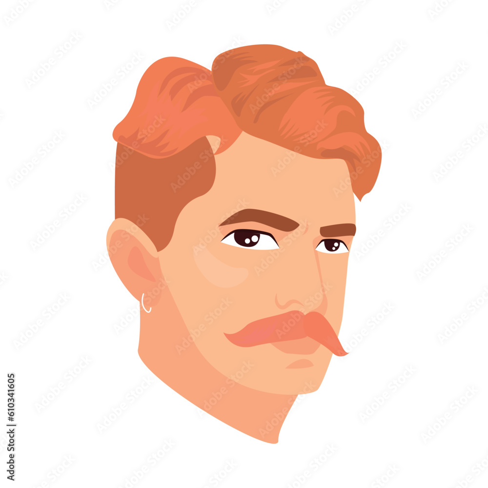 Readhead Moustache icon. Colored vector element from beards collection ...