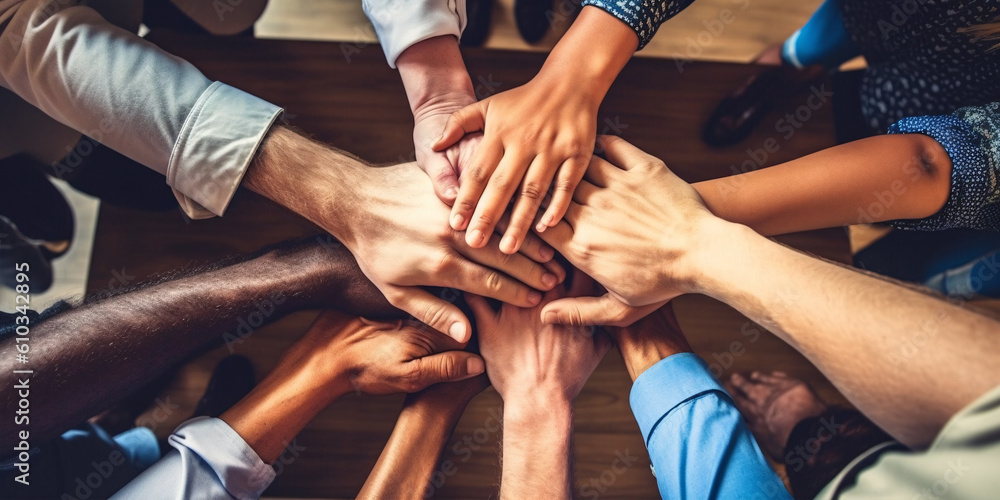 Teamwork Makes the Dream Work: An image of Diverse team members high ...