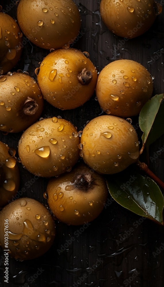 Fresh organic for healthy food and diet marula with water drops. Fresh ...