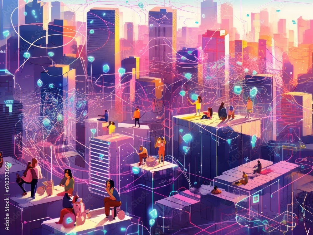 day, city, infographic, technology, tech, advanced, modern, future ...