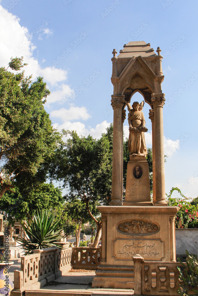 Coptic cemetery inside the religious complex in Cairo, Egypt Stock ...