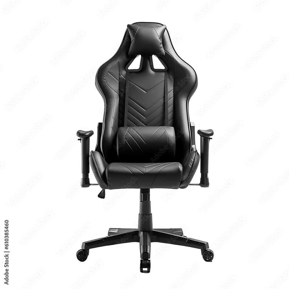 Black Cyber Gaming Chair isolated on transparent background with ...
