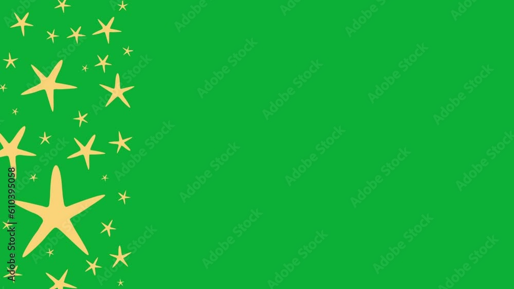 4k Animated Moving Flat Style Stars Isolated Frame Design Template ...