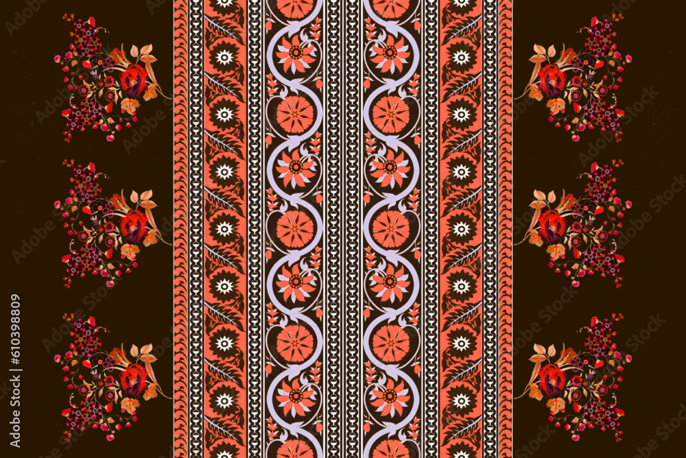 Textile digital design motif pattern New hand drawn tribal art motif ...