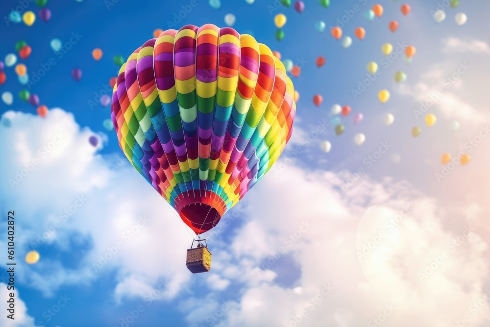 Rainbow Hot Air Balloons