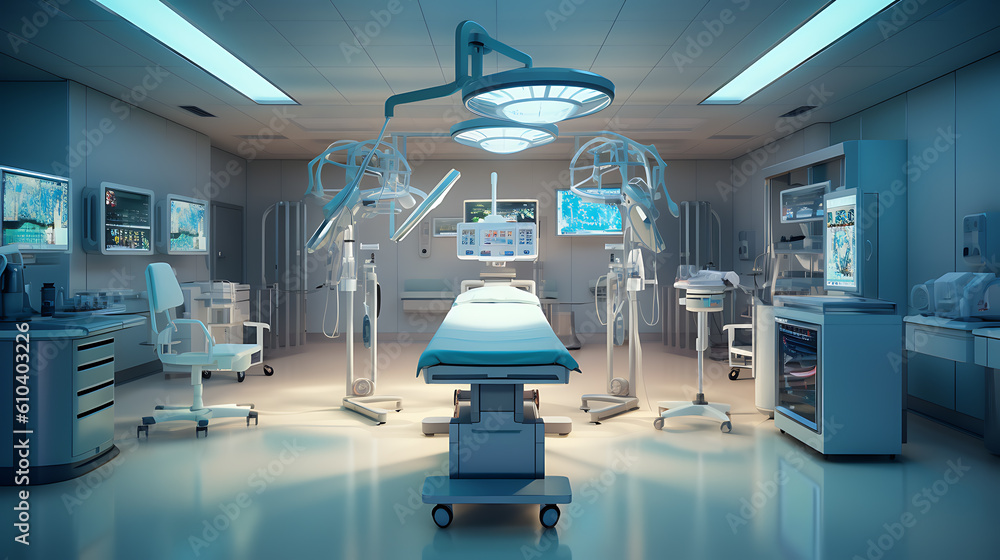 Interior of modern a modern hospital operating room. Created with ...