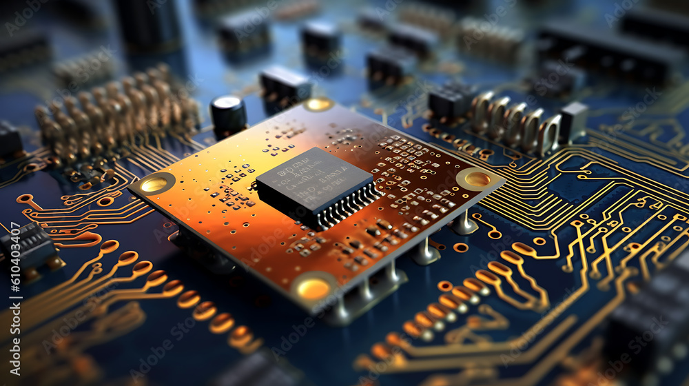 Electronic circuit board, PCB (Printed circuit board) with processor ...