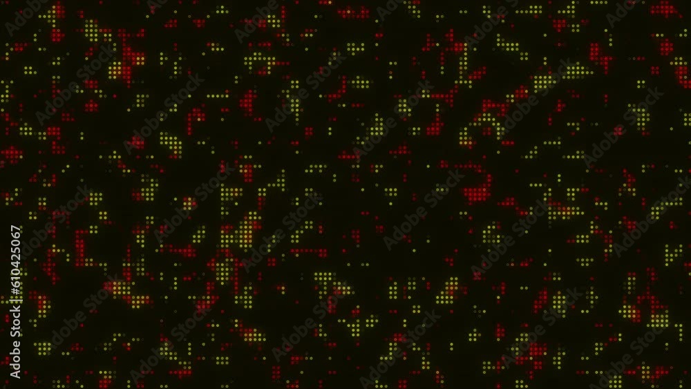 Red Yellow hexadecimal big data digital code futuristic information ...