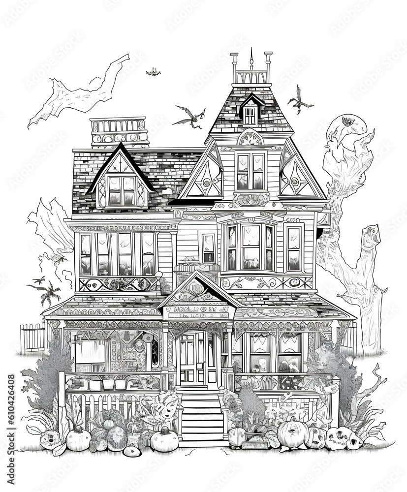 adult coloring page illustration, vintage .poster, detailed, black and ...