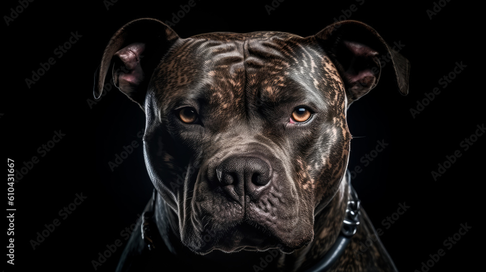 Portrait closeup head shot of Pitbull or American bully, Pit bull ...