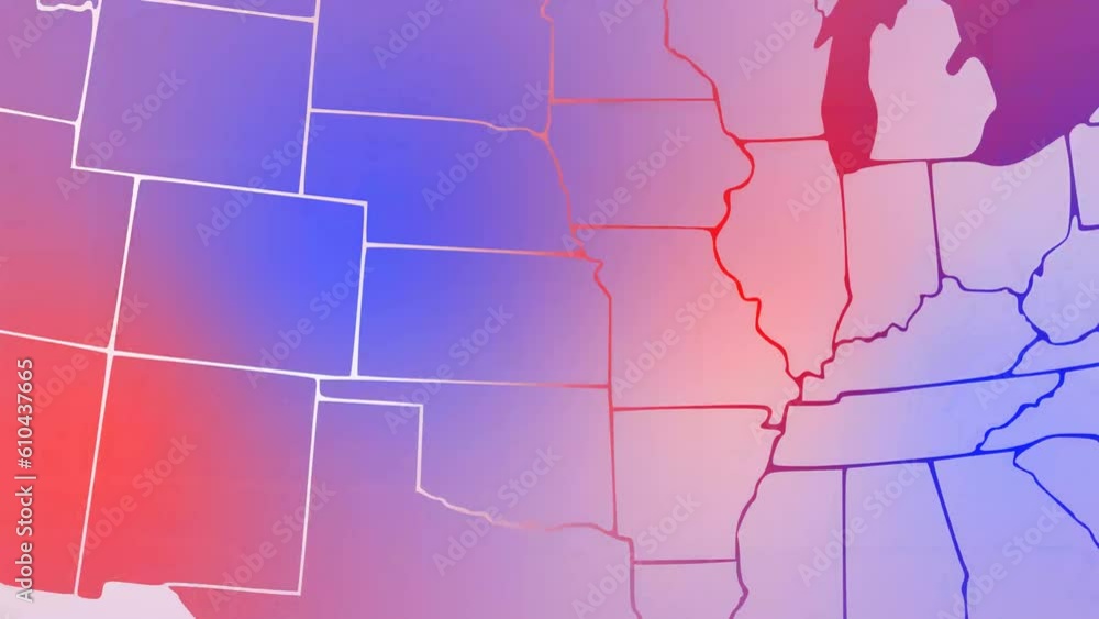 Rippling United States Map Gradient Background Animation Stock Video ...