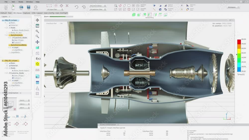 Modern technical manufacturing program ui creating a projection of the ...